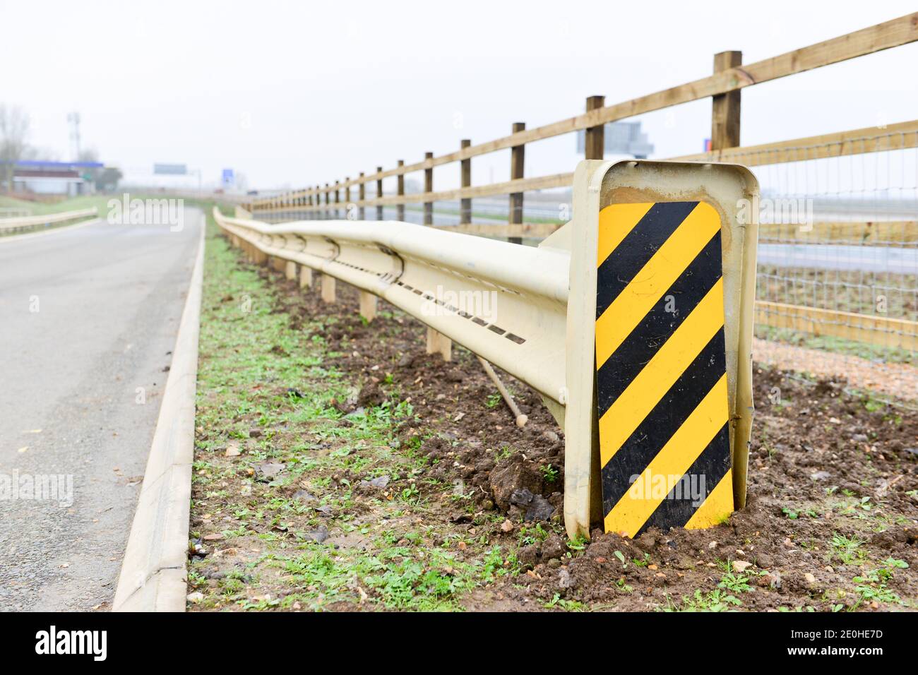 Armco road safety barrier hi-res stock photography and images - Alamy