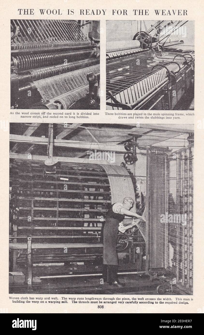 Vintage photos of the manufacturing of wool 1900s - The wool is ready ...
