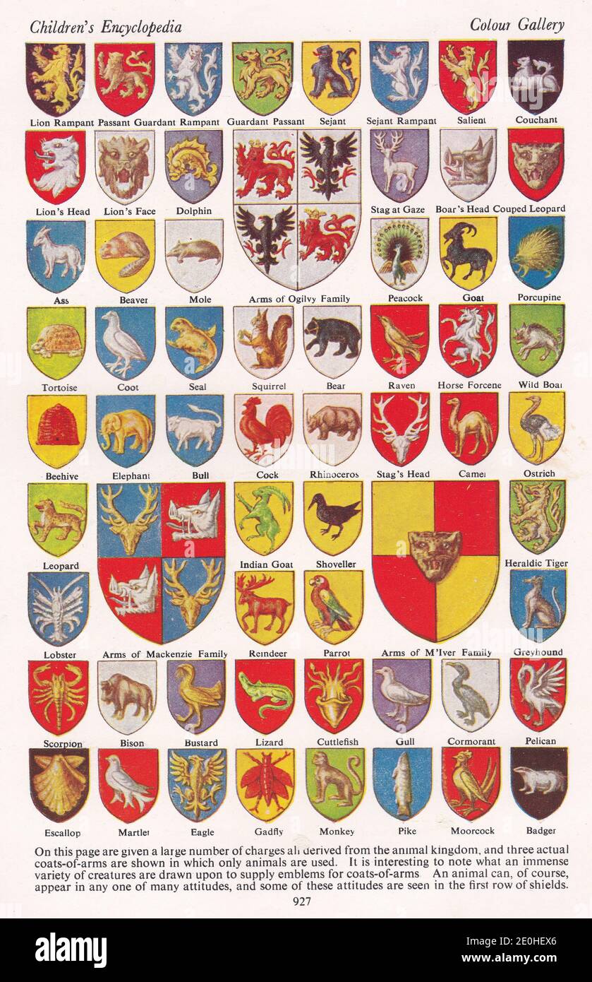 Story of Heraldry in Pictures - Shields, Ordinaries, Tinctures and ...