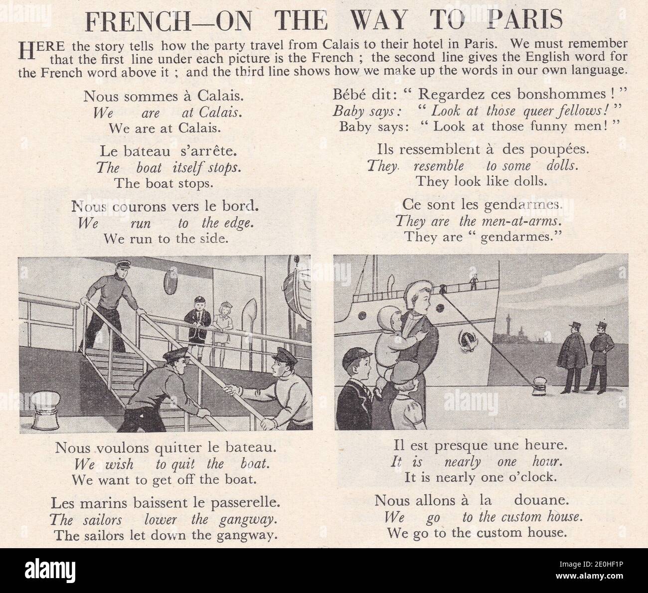 French - On The Way To Paris - Vintage French story of a party ...