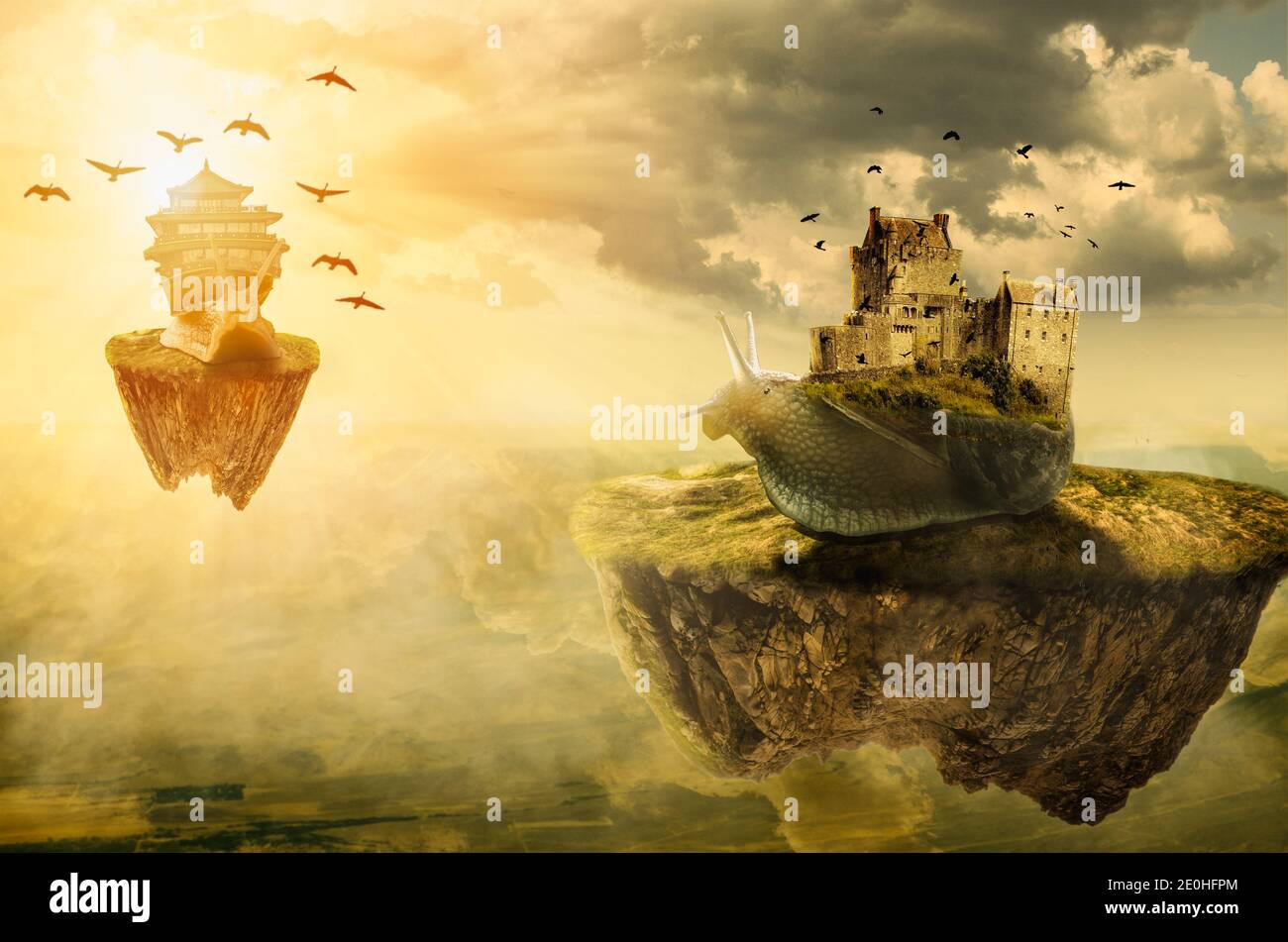 wandering in the space of a snail (illustration of a fictional ...