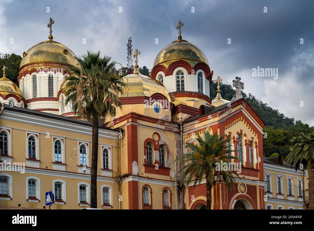 New Athos, Abkhazia - September 28, 2019. Orthodox monastery in the ...