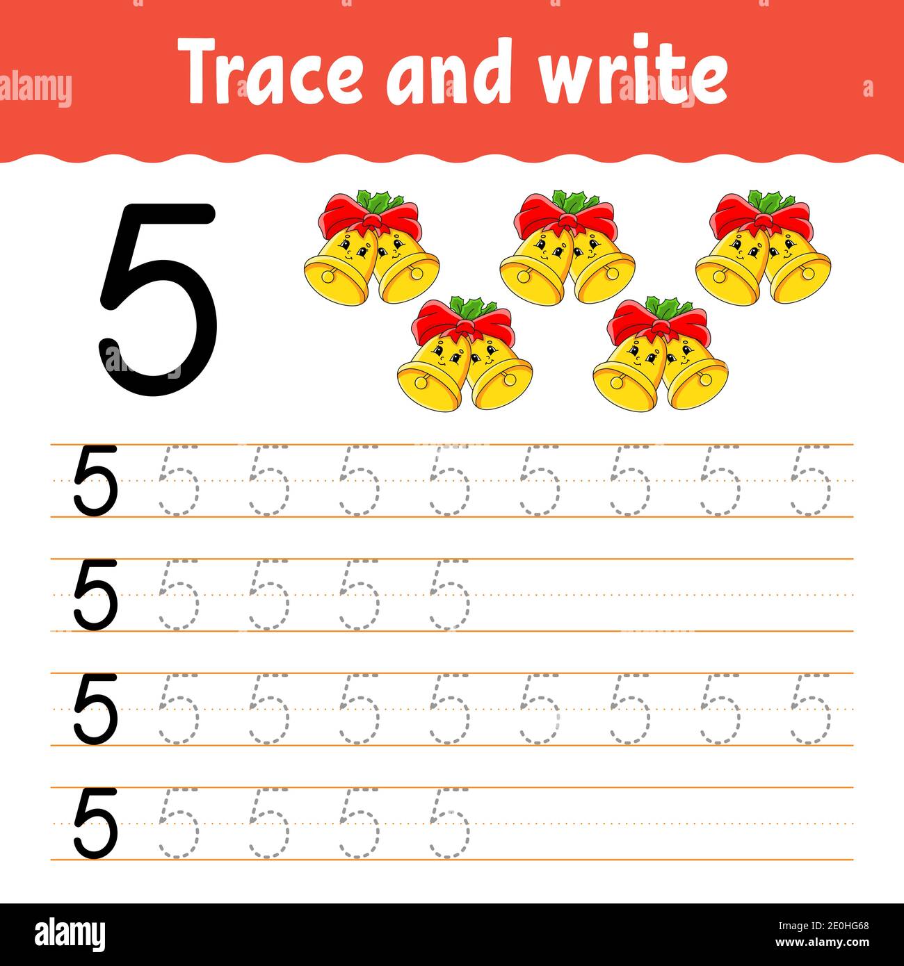 Learn Numbers. Trace and write. Winter theme. Handwriting practice ...