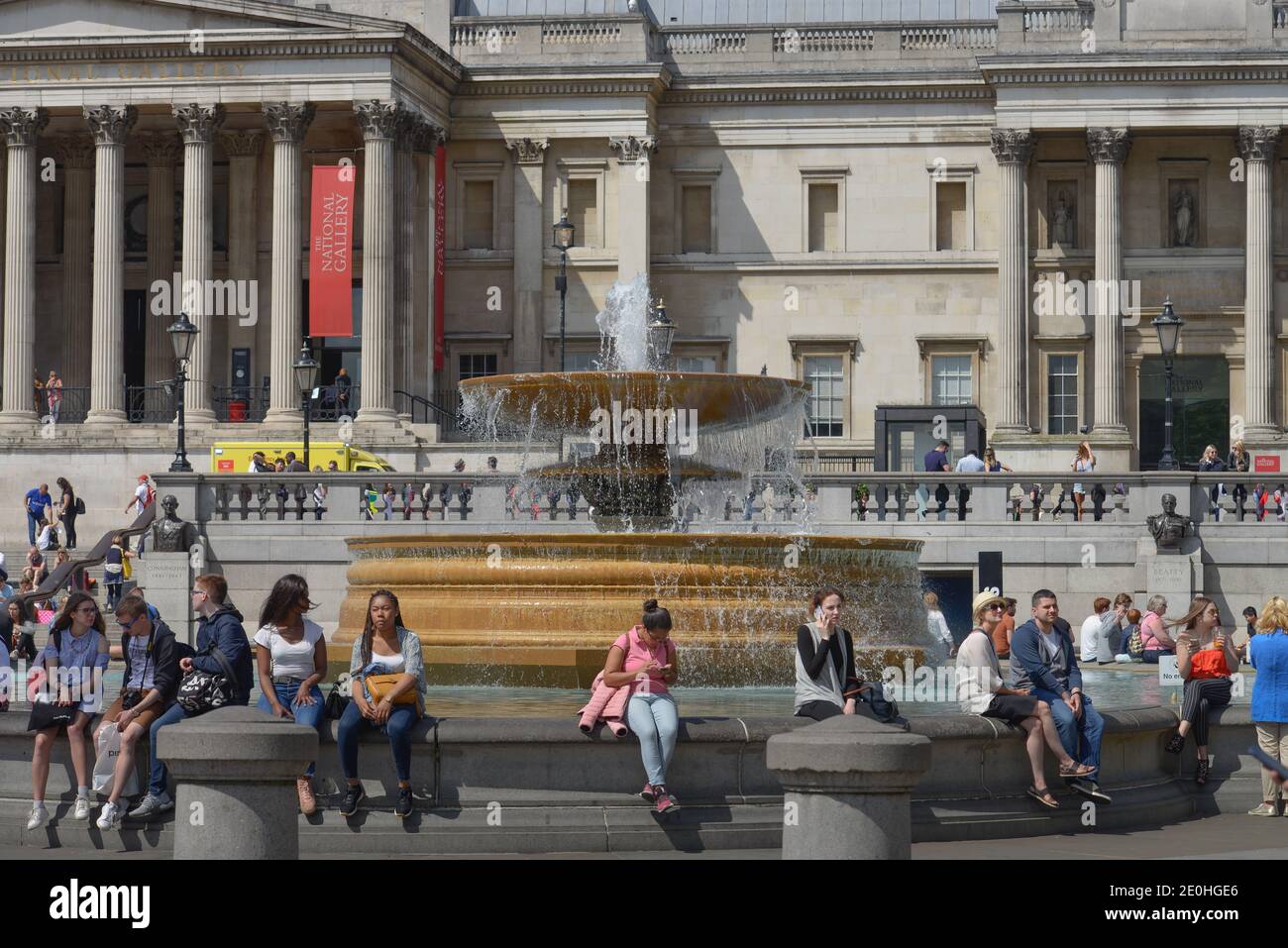 The National Gallery, Trafalgar Square, London, England ...
