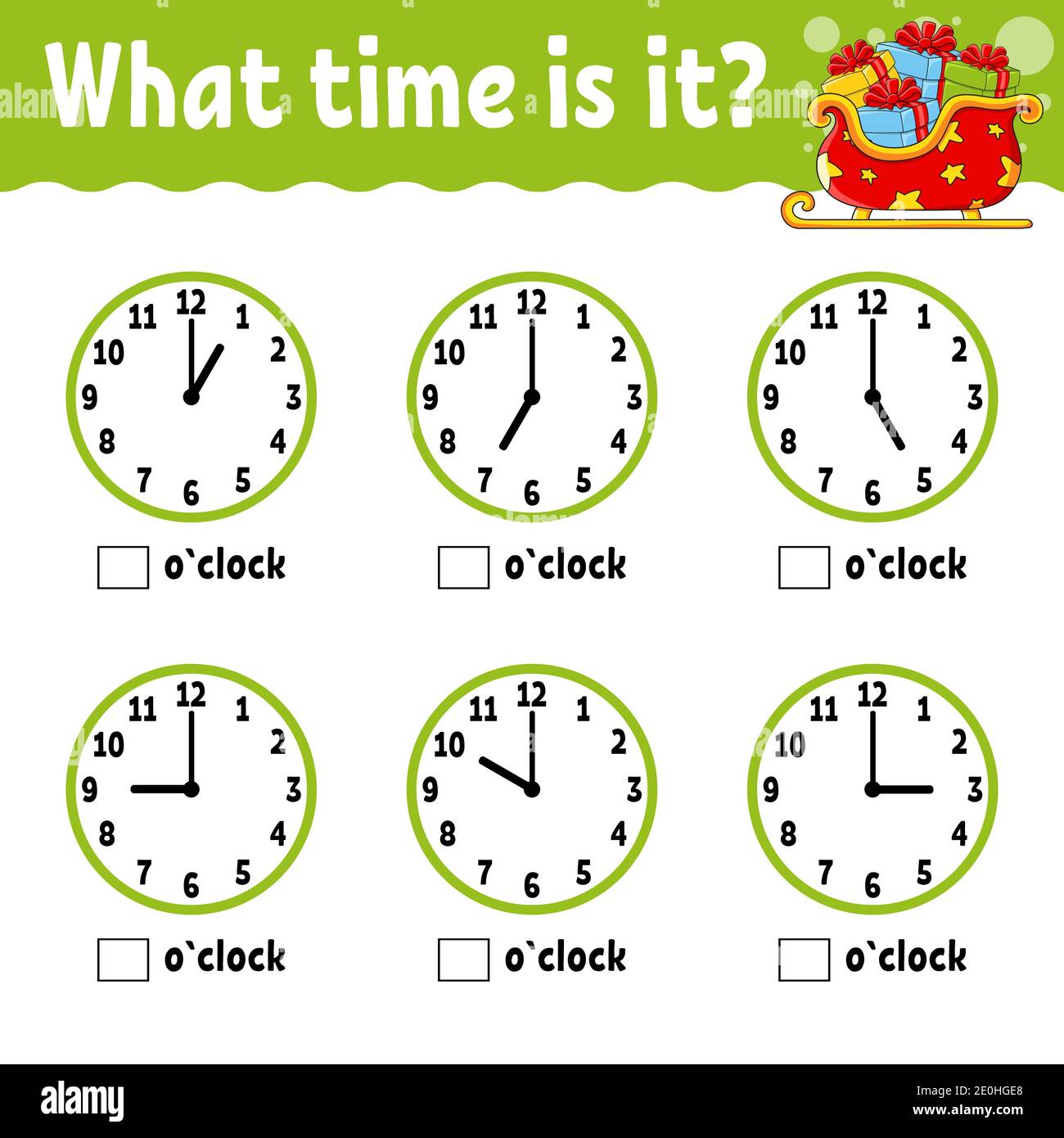 Learning time on the clock. Winter theme. Educational activity ...