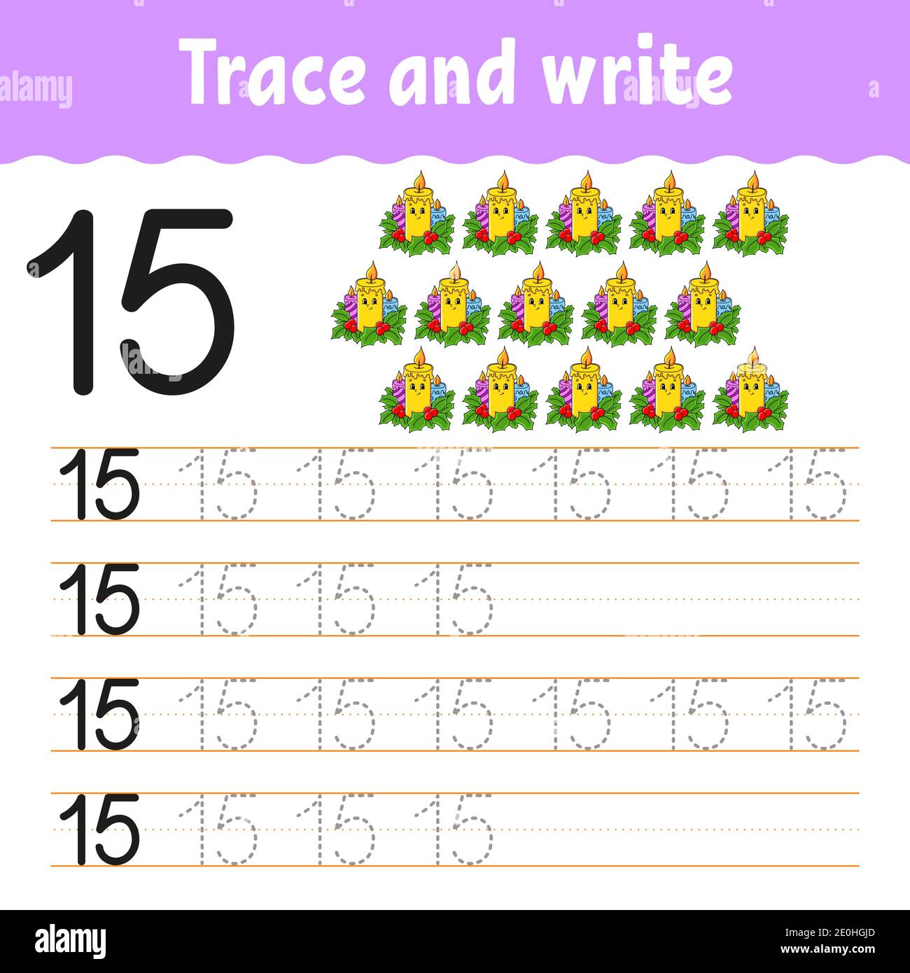 Learn Numbers. Trace and write. Winter theme. Handwriting practice ...