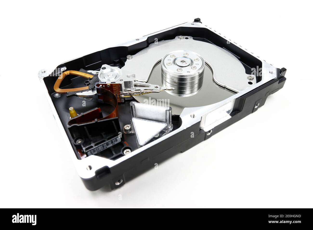 Open Hard disk drive for computer data storage technology Stock Photo ...