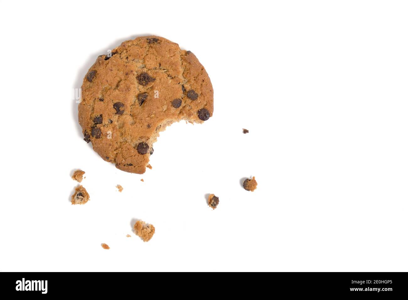 Chocolate chip cookies bitten Cut Out Stock Images & Pictures - Alamy