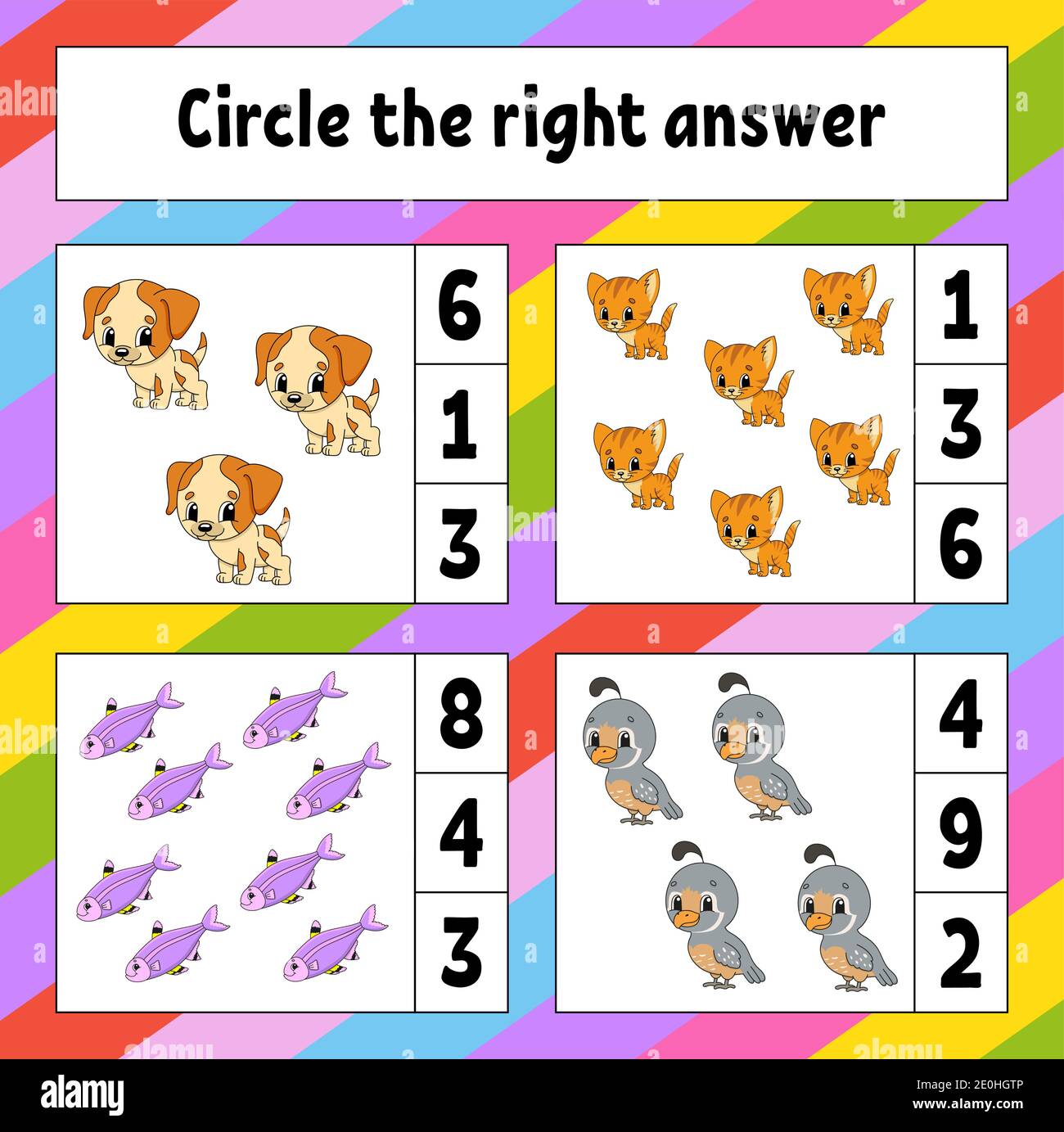 Circle the right answer. Education developing worksheet. Activity page ...