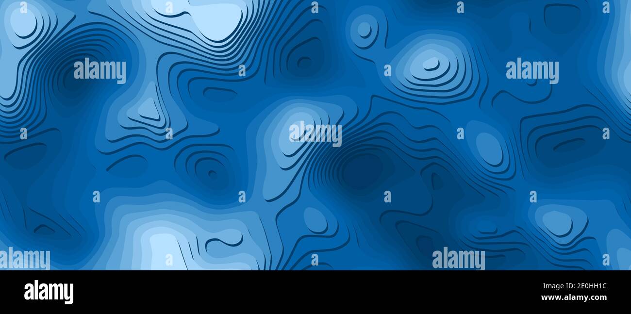 Seamless abstract blue background paper cut realistic relief. Vector ...