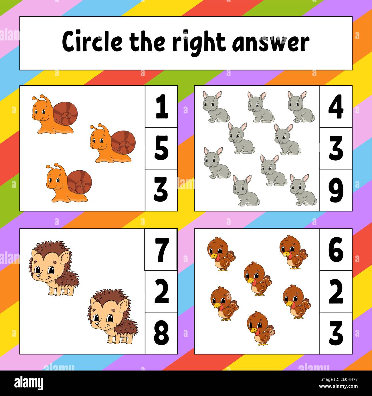 Circle the right answer. Education developing worksheet. Activity page ...