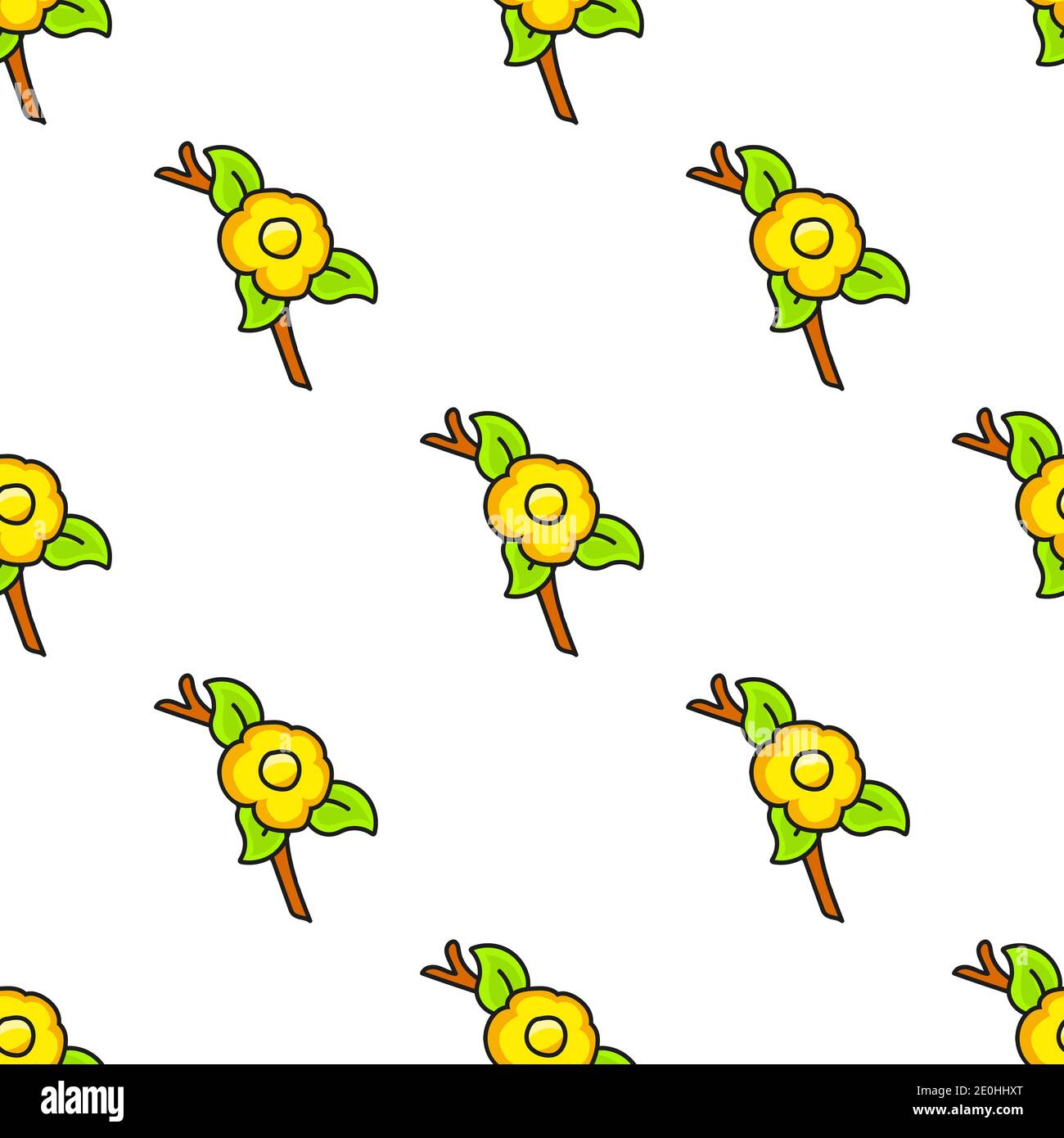 Colored seamless pattern. Cartoon style. Hand drawn. Vector ...