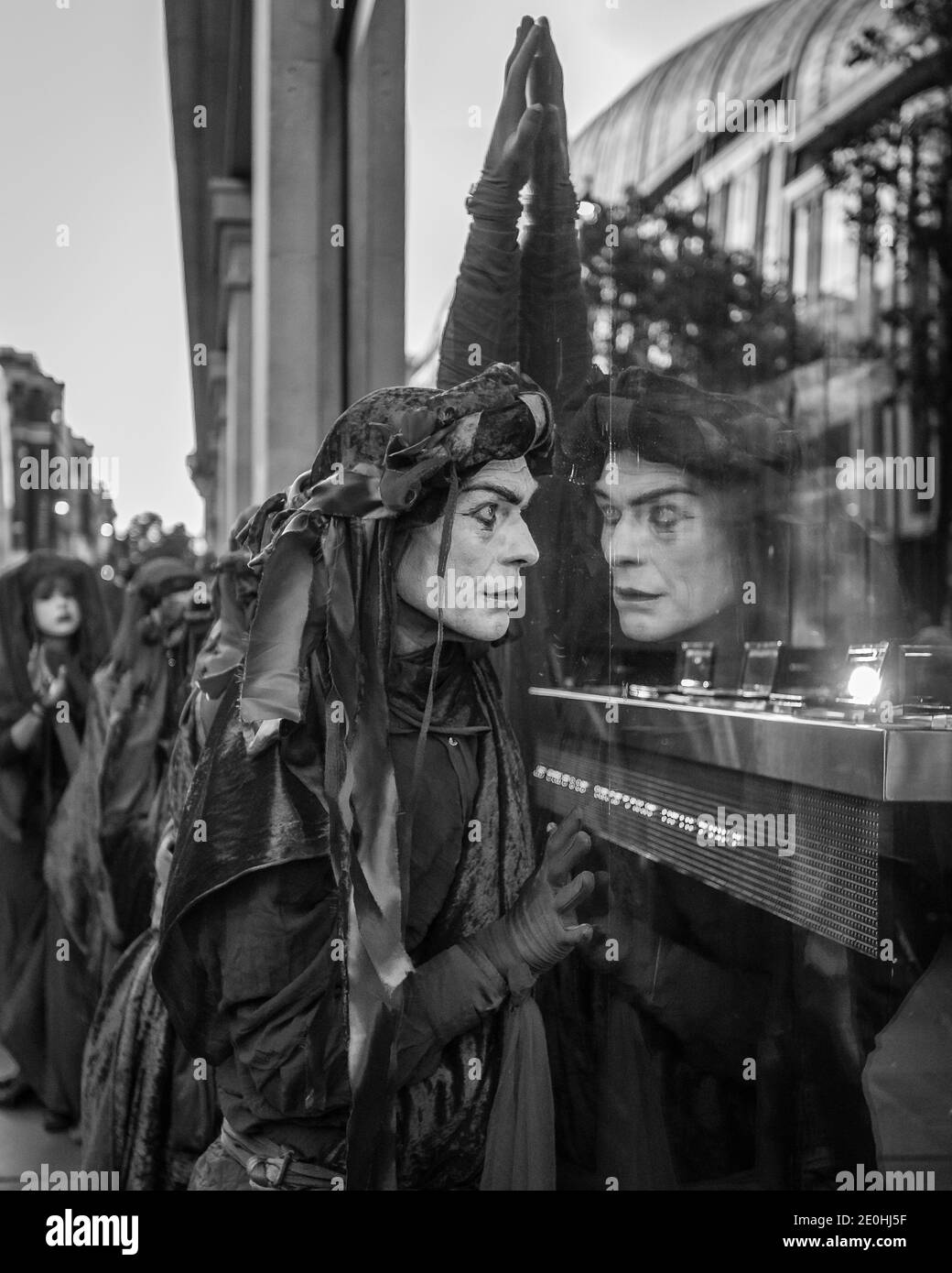 Red Rebel Brigade take to the streets during the Extinction Rebellion ...