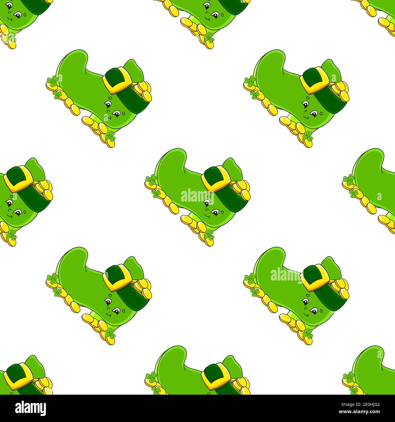 Colored seamless pattern. Cartoon style. Hand drawn. Vector ...