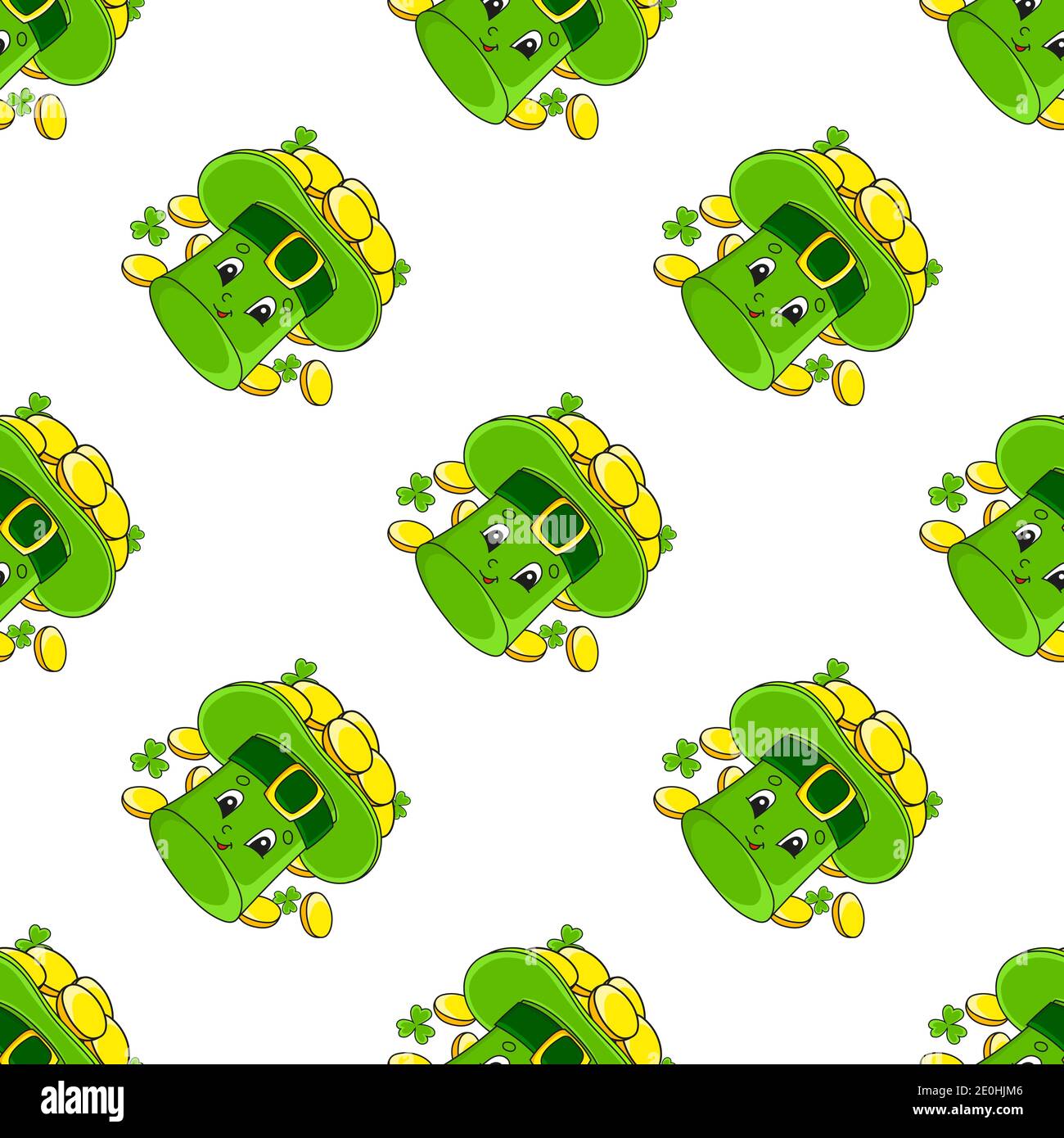 Colored seamless pattern. Cartoon style. Hand drawn. Vector ...