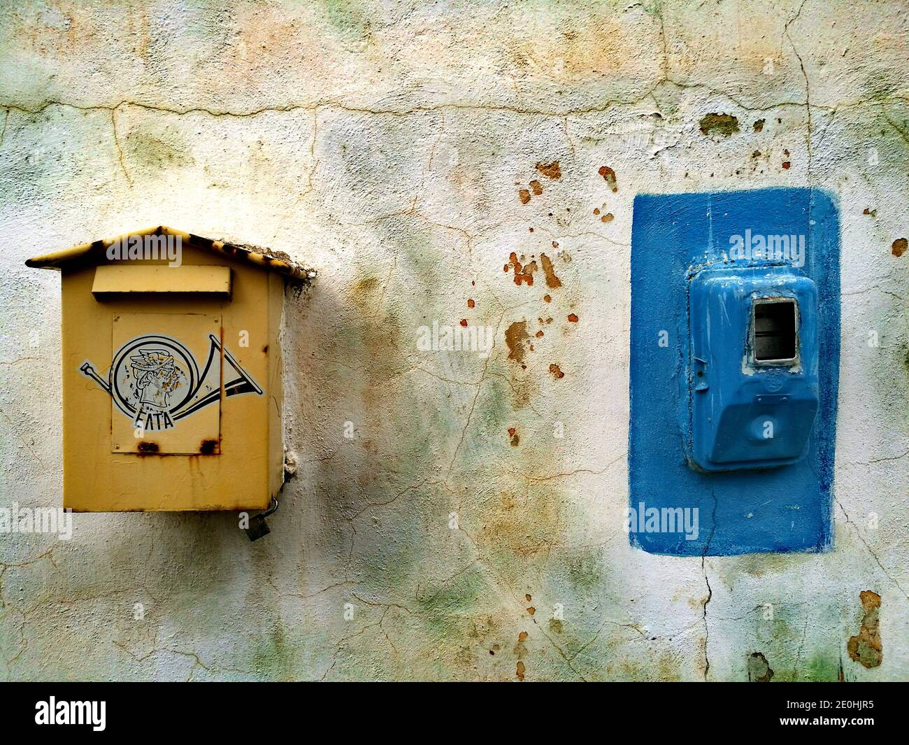 Old electricity meter box hi-res stock photography and images - Alamy