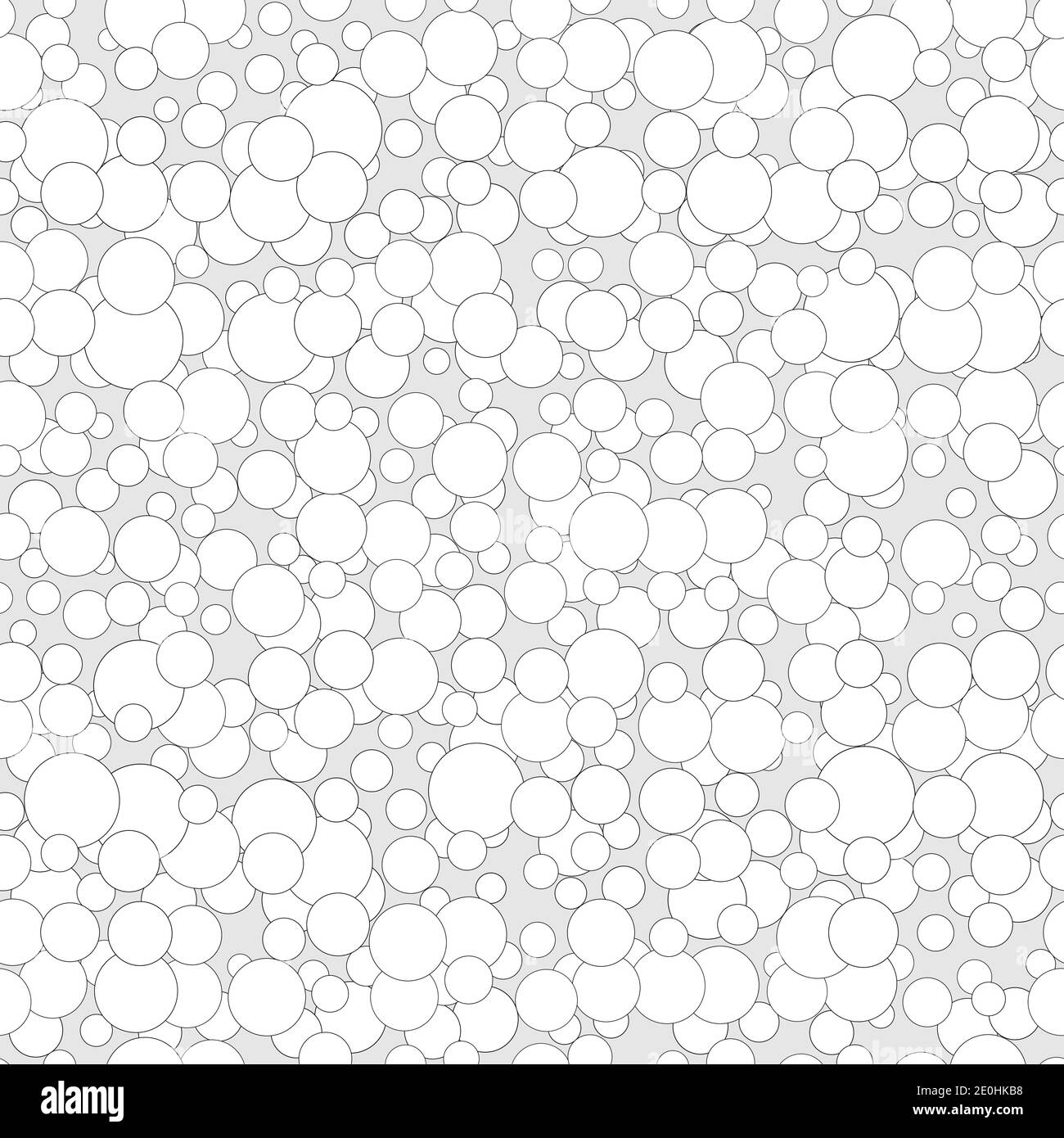 Seamless background with white outline doodle bubbles on gray ...