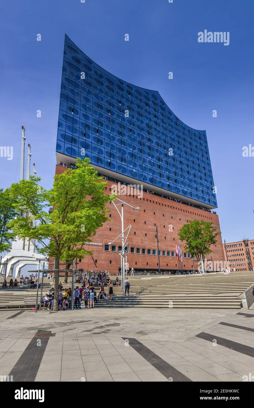 Elbphilharmonie, Platz der Deutschen Einheit, Hafencity, Hamburg ...