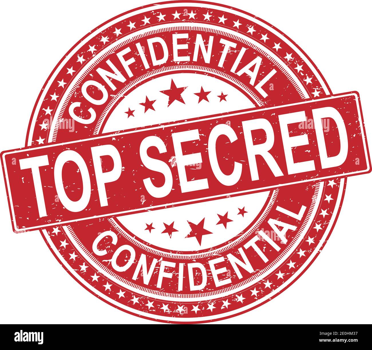 Abstract grunge office rubber stamp with the text top secret and confidential - check for more ...