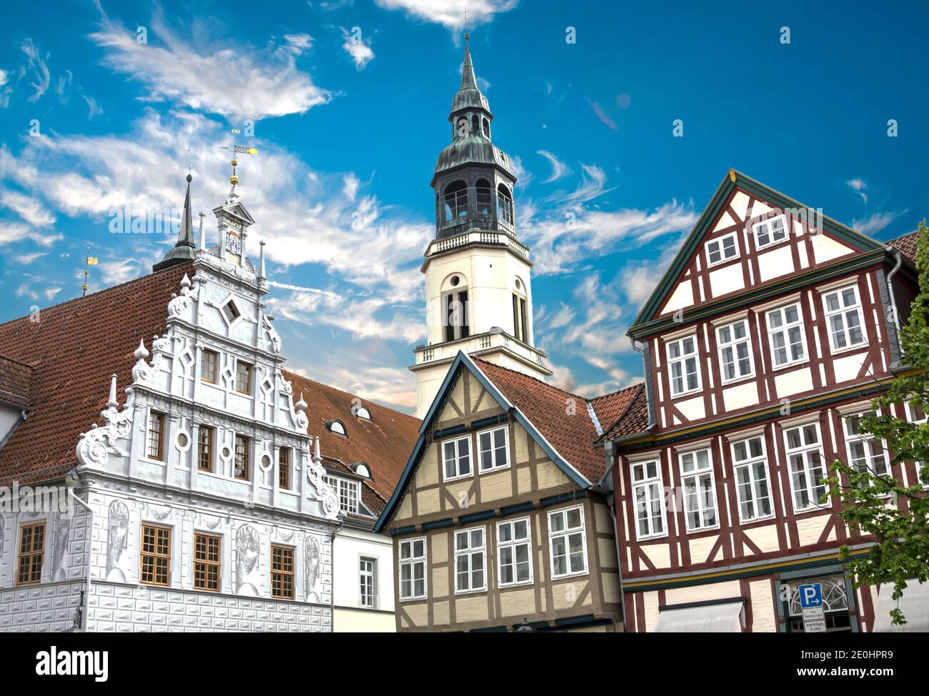 Historic half timbered houses in Celle, Germany Stock Photo - Alamy