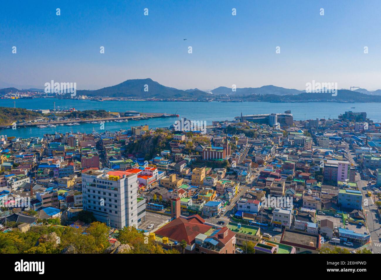 MOKPO, KOREA, NOVEMBER 6, 2019: Cityscape of Korean town Mokpo Stock ...
