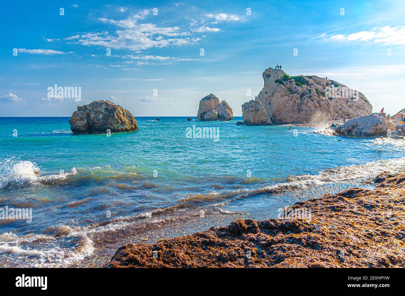 Baths of aphrodite beach paphos hi-res stock photography and images - Alamy