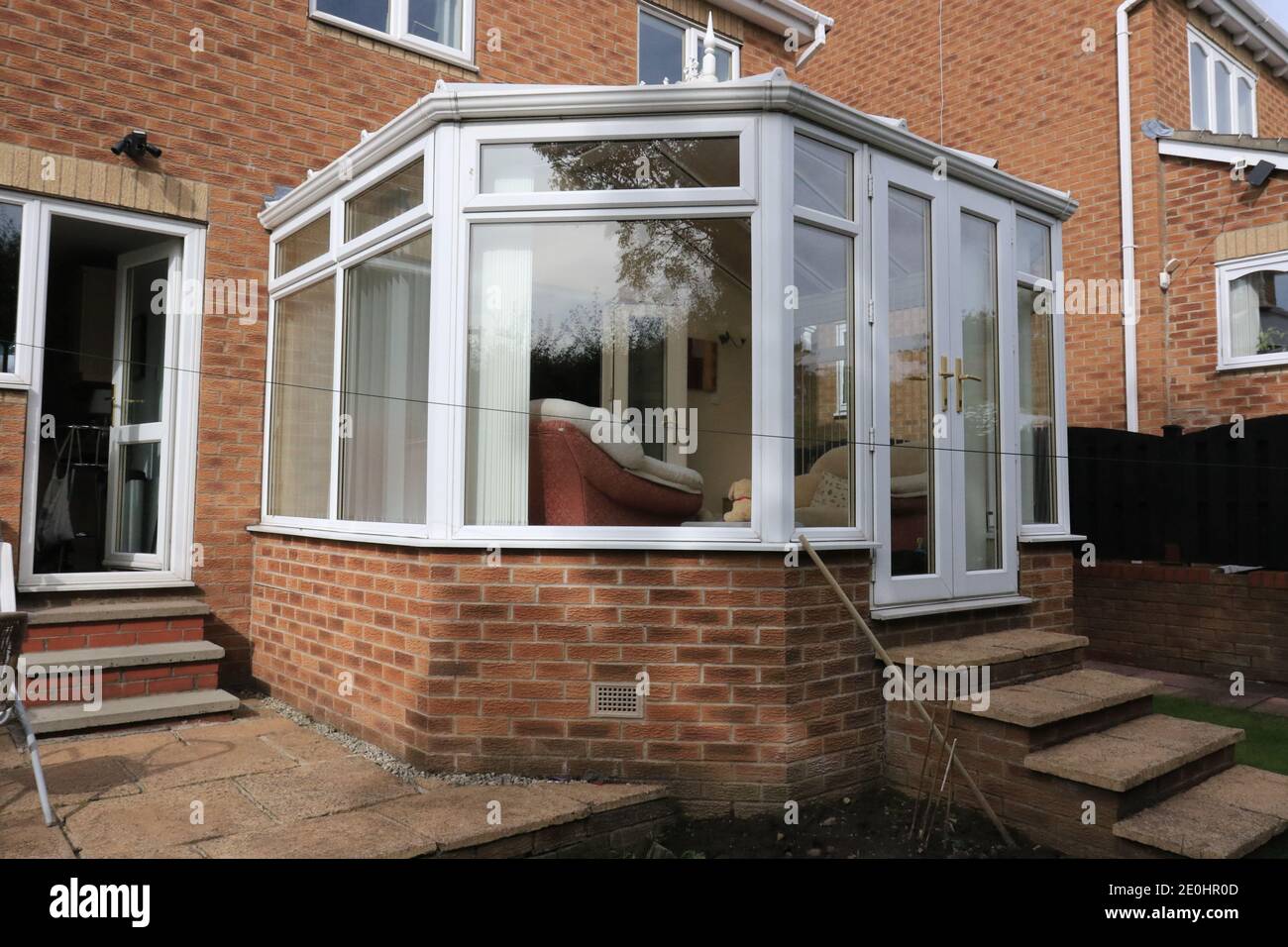Photos showing the process of demolishing a Victorian conservatory and ...