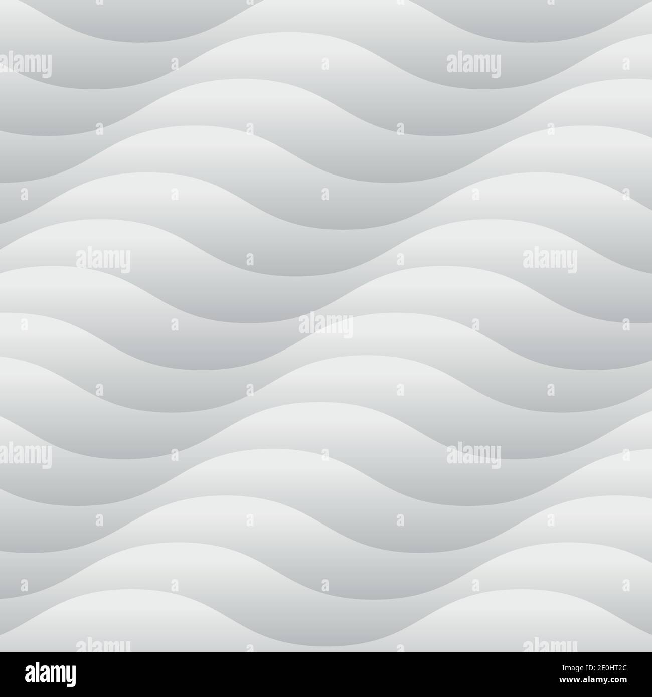 White vector panoramic background with wavy lines and shadows ...