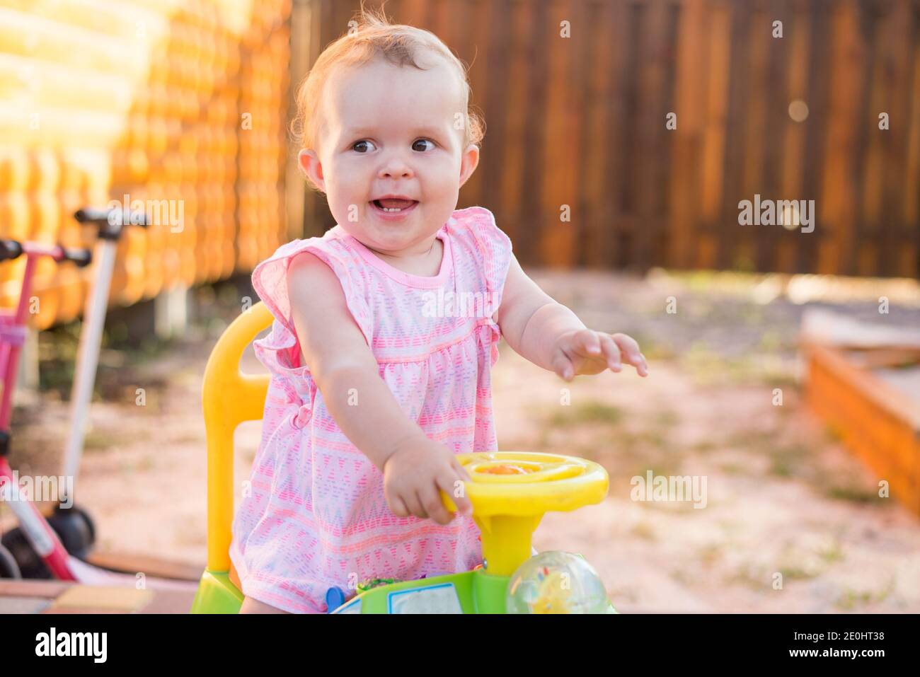 Baby riding car hi-res stock photography and images - Alamy
