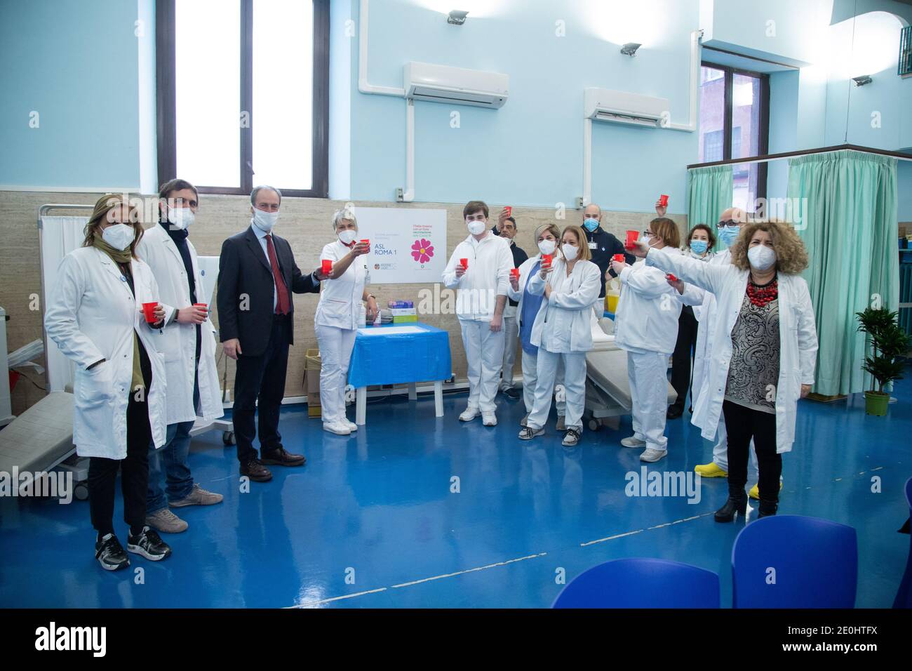 Rome, Italy. 01st Jan, 2021. The nurses, doctors and health personnel ...