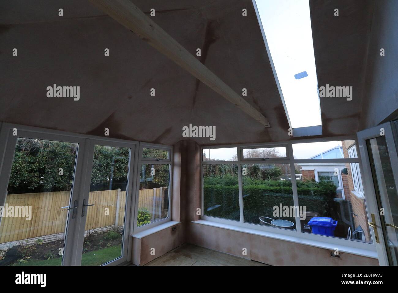 Photos showing the process of demolishing a Victorian conservatory and ...