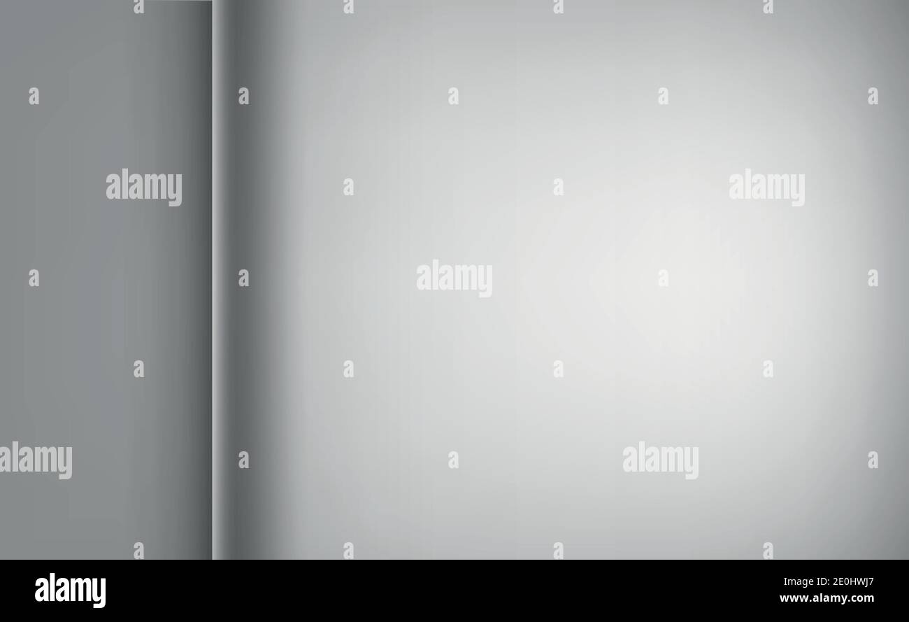 White and gray background with curled edge - Vector illustration Stock ...