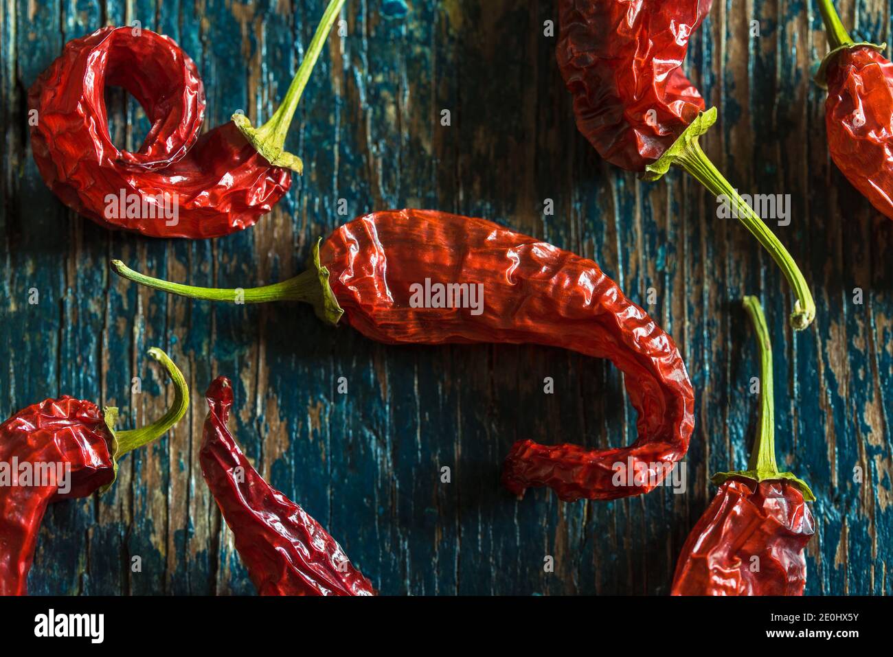 Dried Cheyenne Peppers Stock Photo - Alamy
