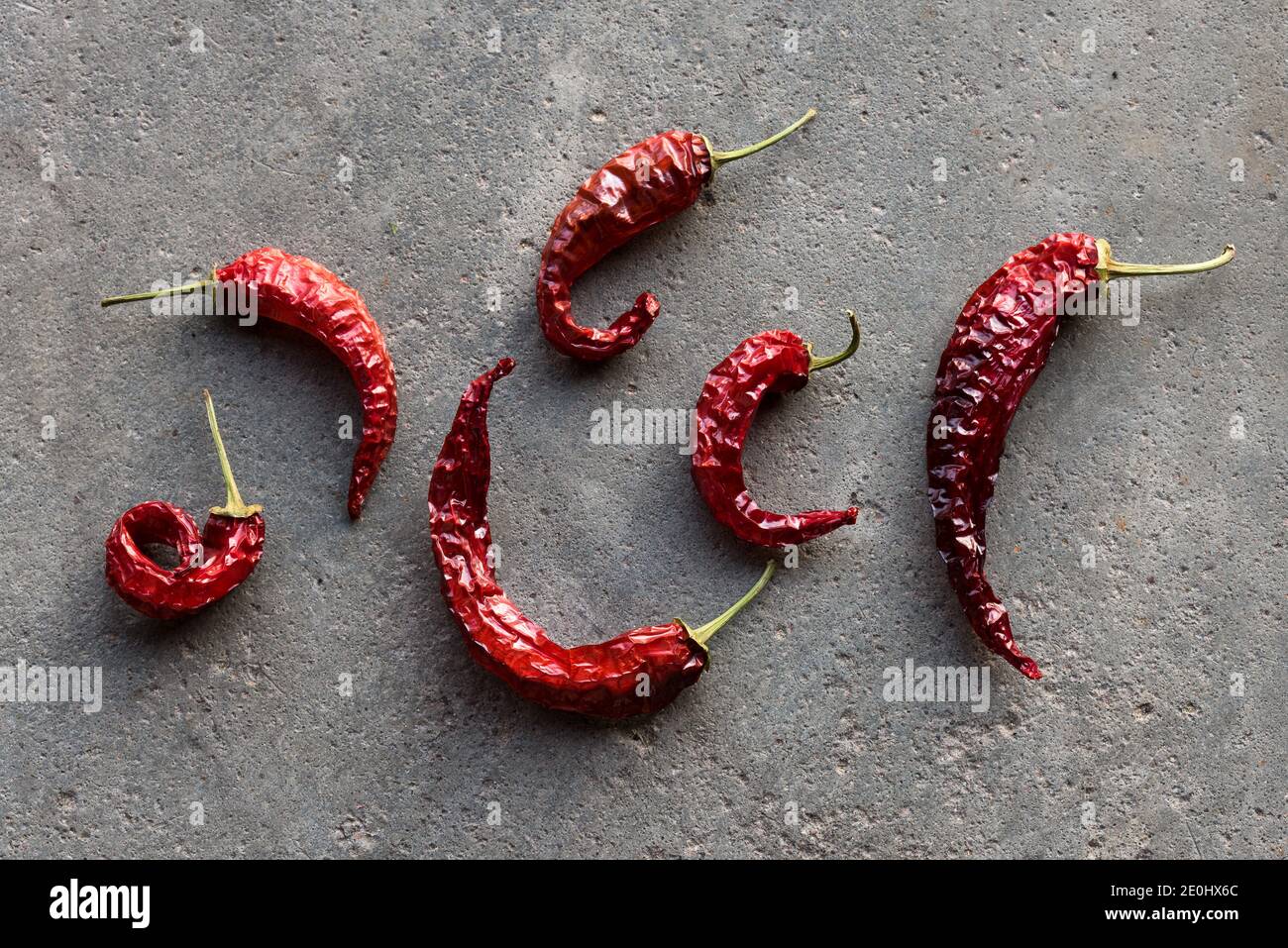 Dried Cheyenne Peppers Stock Photo - Alamy
