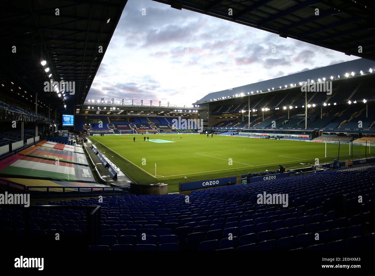A view from the stands before the Premier League match at Goodison Park ...