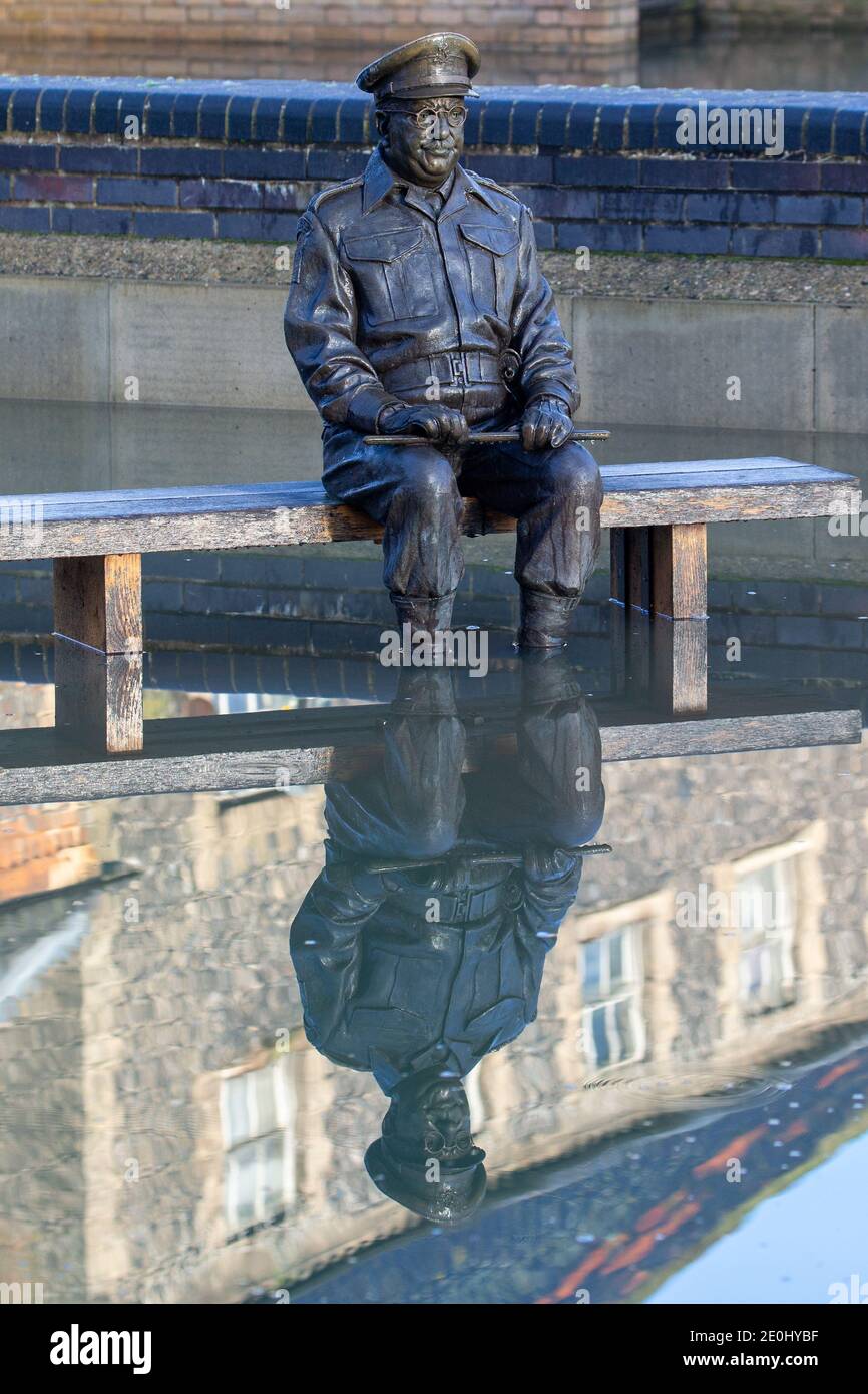 Picture dated December 28th shows the Captain Mainwaring statue in ...