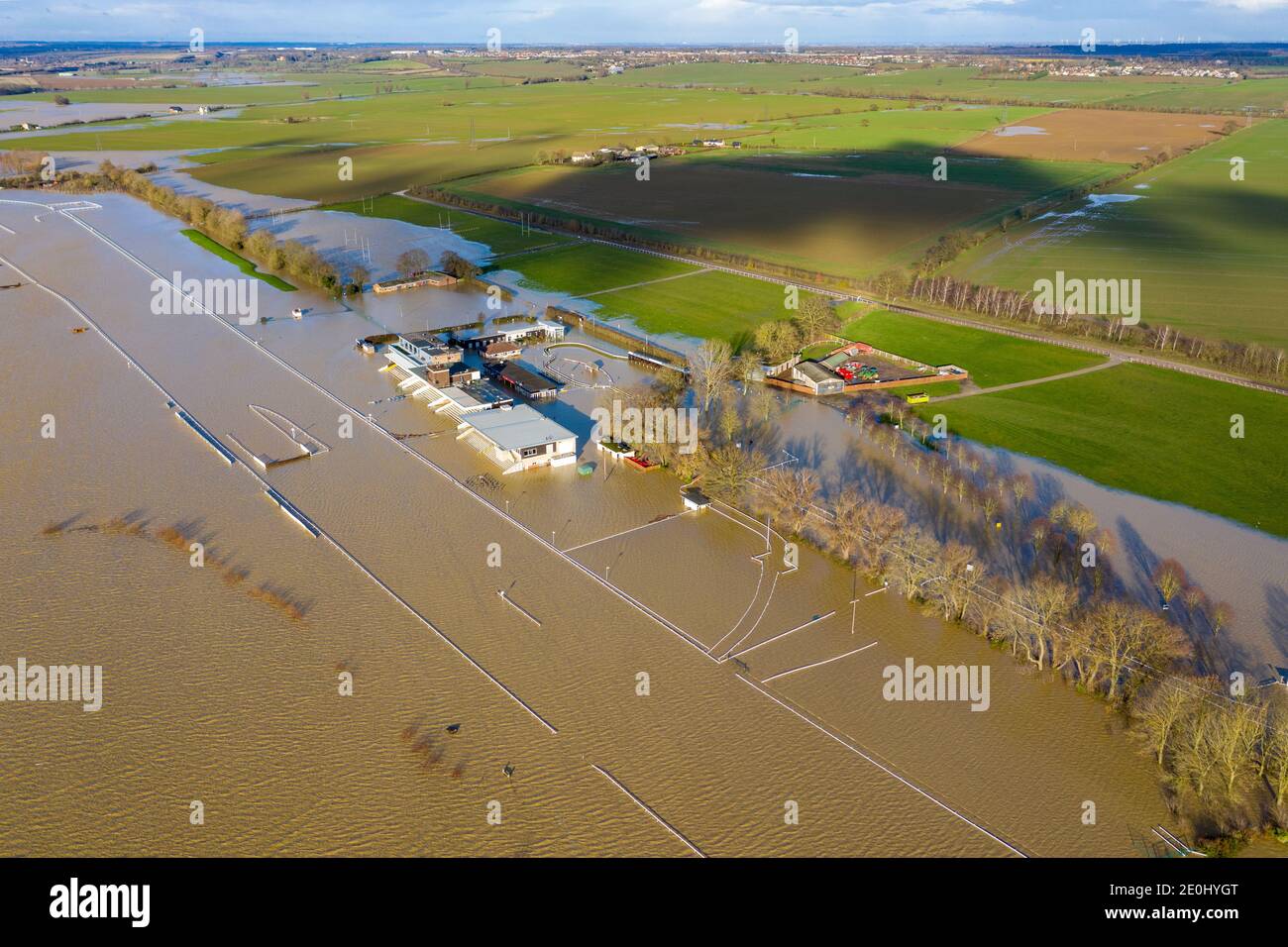 Picture dated December 24th shows Huntingdon Racecourse in ...