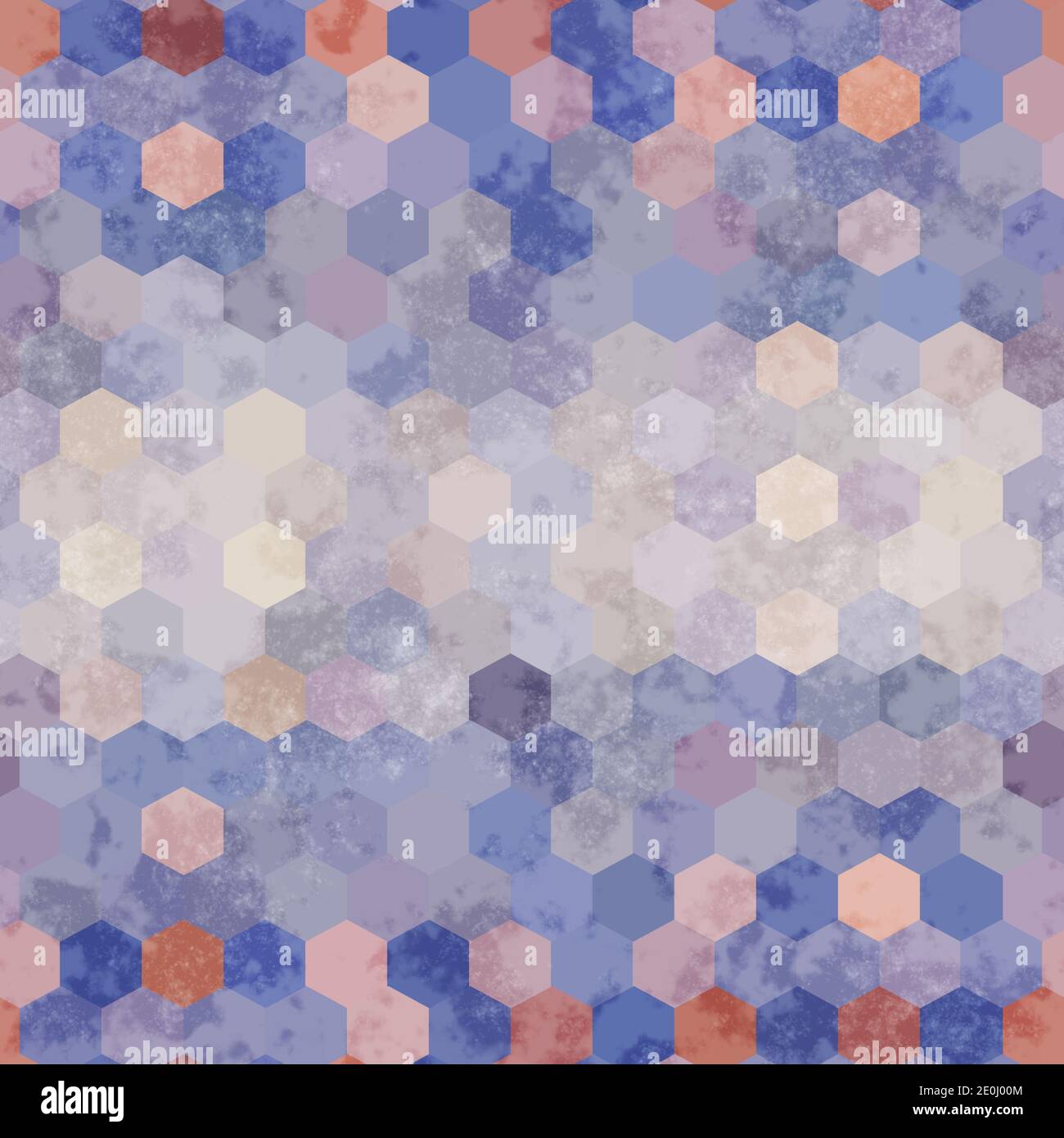 Seamless hexagon geo grid colorful grungy pattern Stock Photo - Alamy