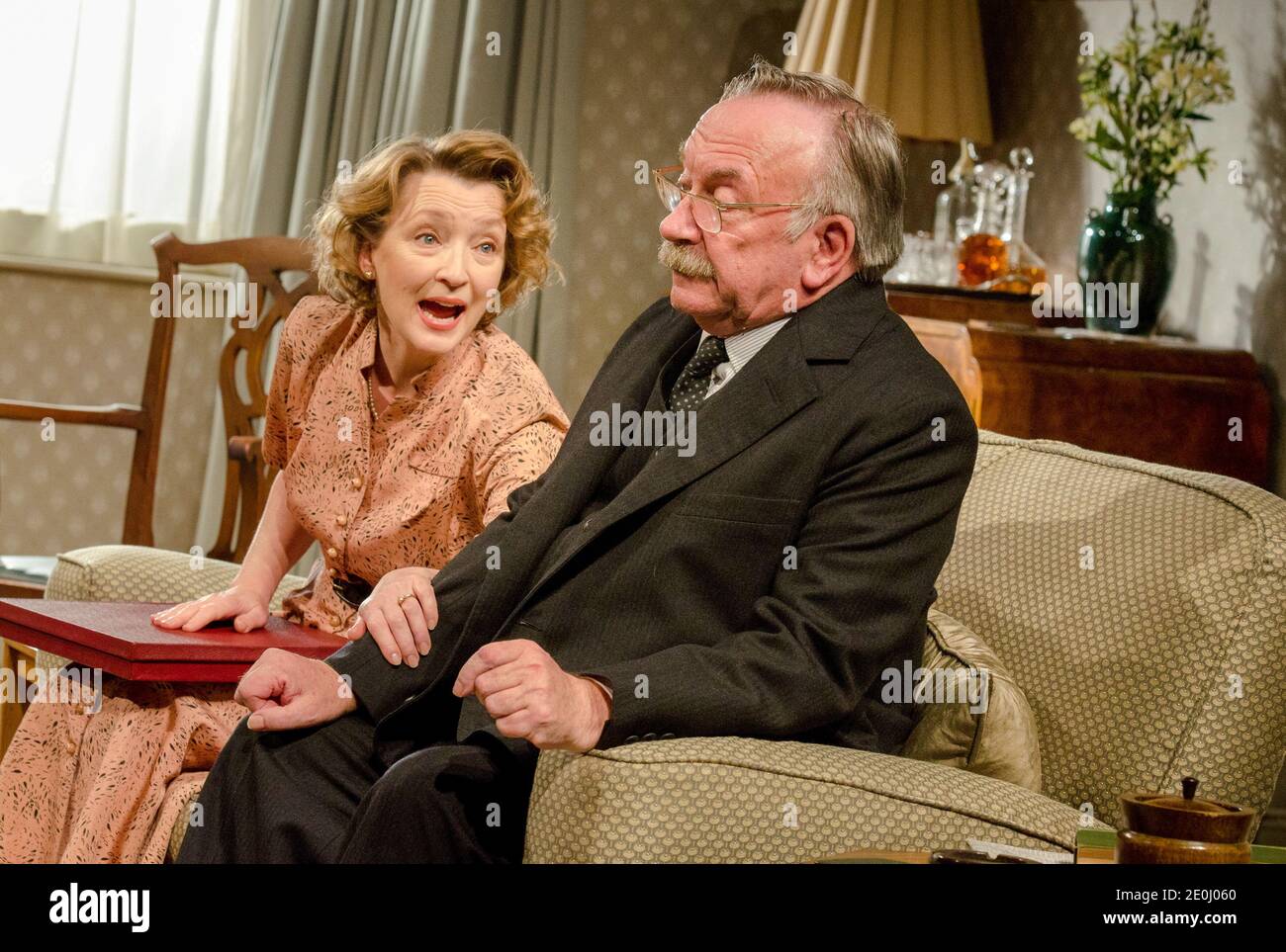 Lesley Manville (Dorothy), Sam Kelly (Edwin) in GRIEF by Mike Leigh at ...