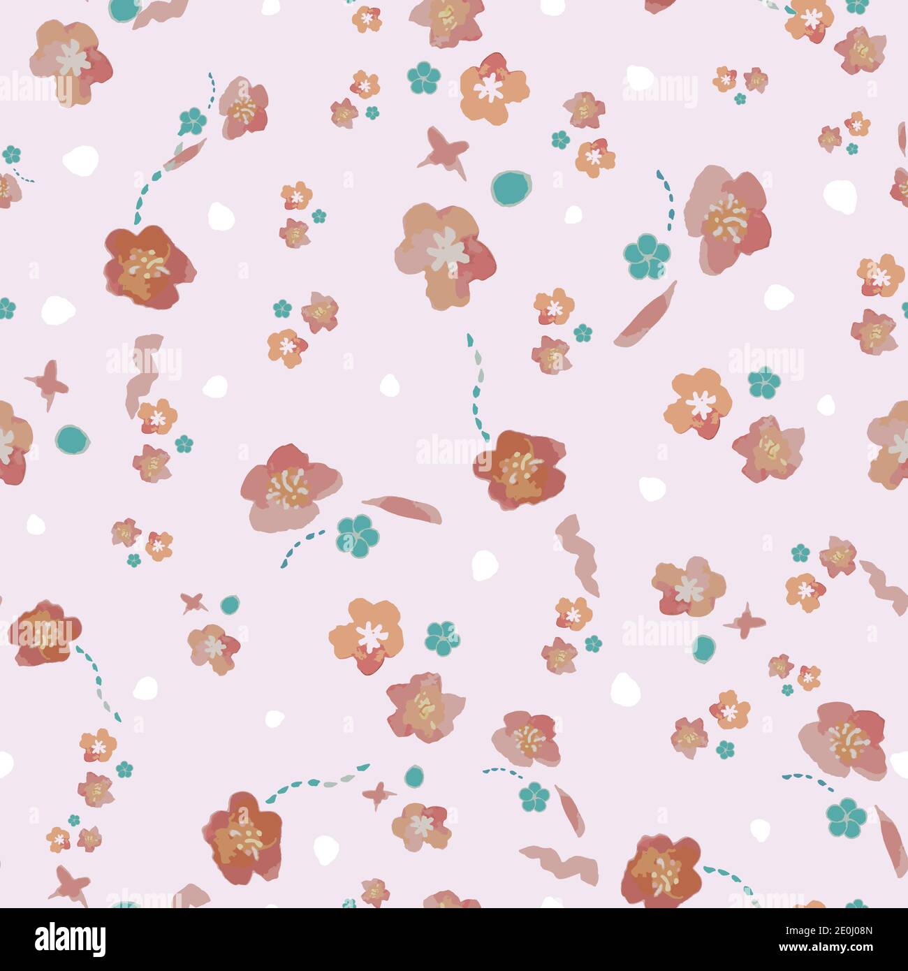 Red white cherry blossoms cherry Stock Vector Images - Alamy