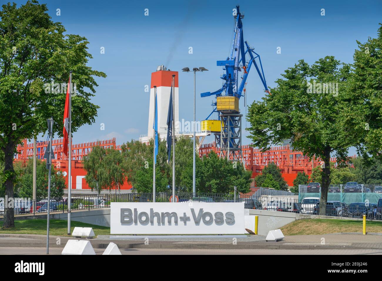 Eingang, Schiffswerft Blohm + Voss, Hermann-Blohm-Strasse, Steinwerder ...