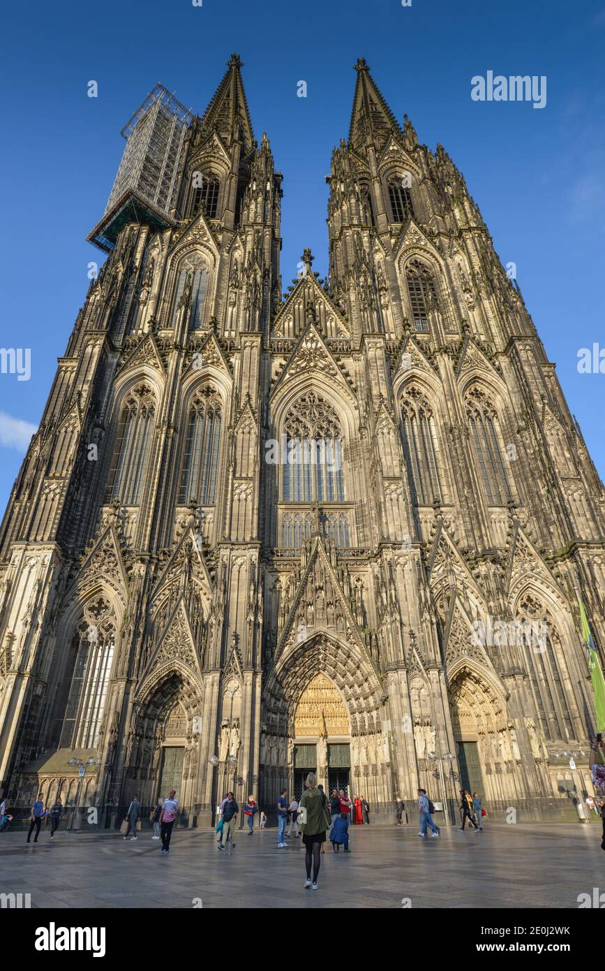 Dom, Westportal, Domplatte, Koeln, Nordrhein-Westfalen, Deutschland ...