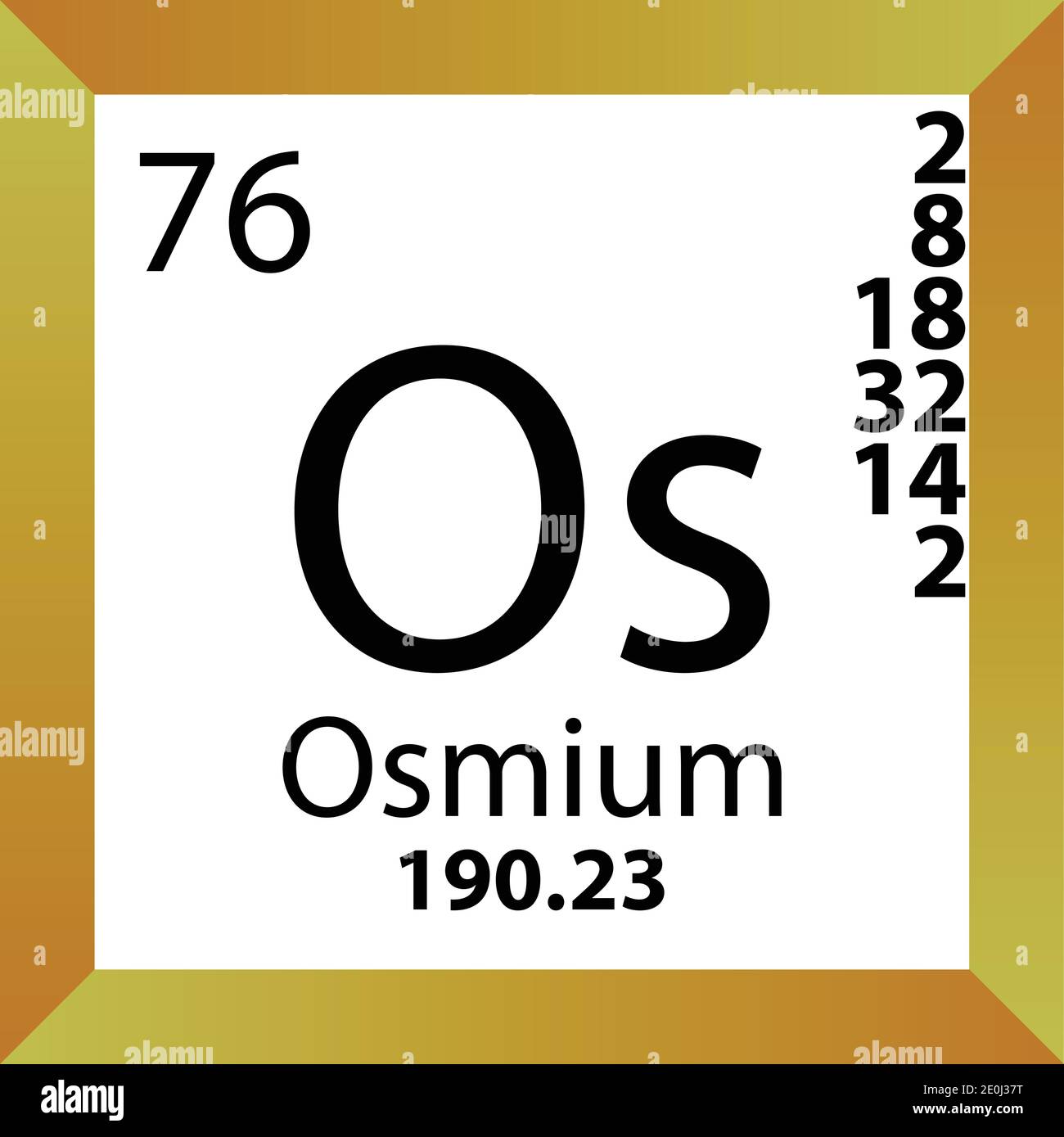 Os Osmium Chemical Element Periodic Table. Single vector illustration ...