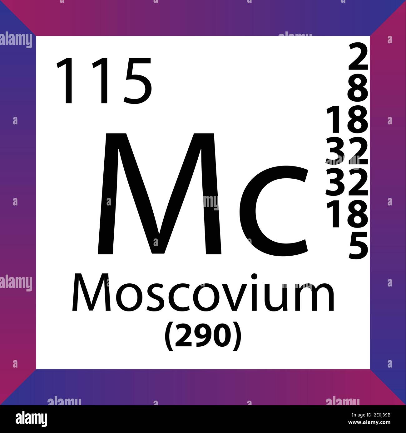 Mc Moscovium Chemical Element Periodic Table. Single vector ...