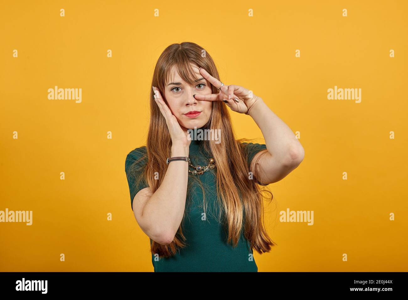 Raising two fingers up on hand it is shows peace strength fight or ...