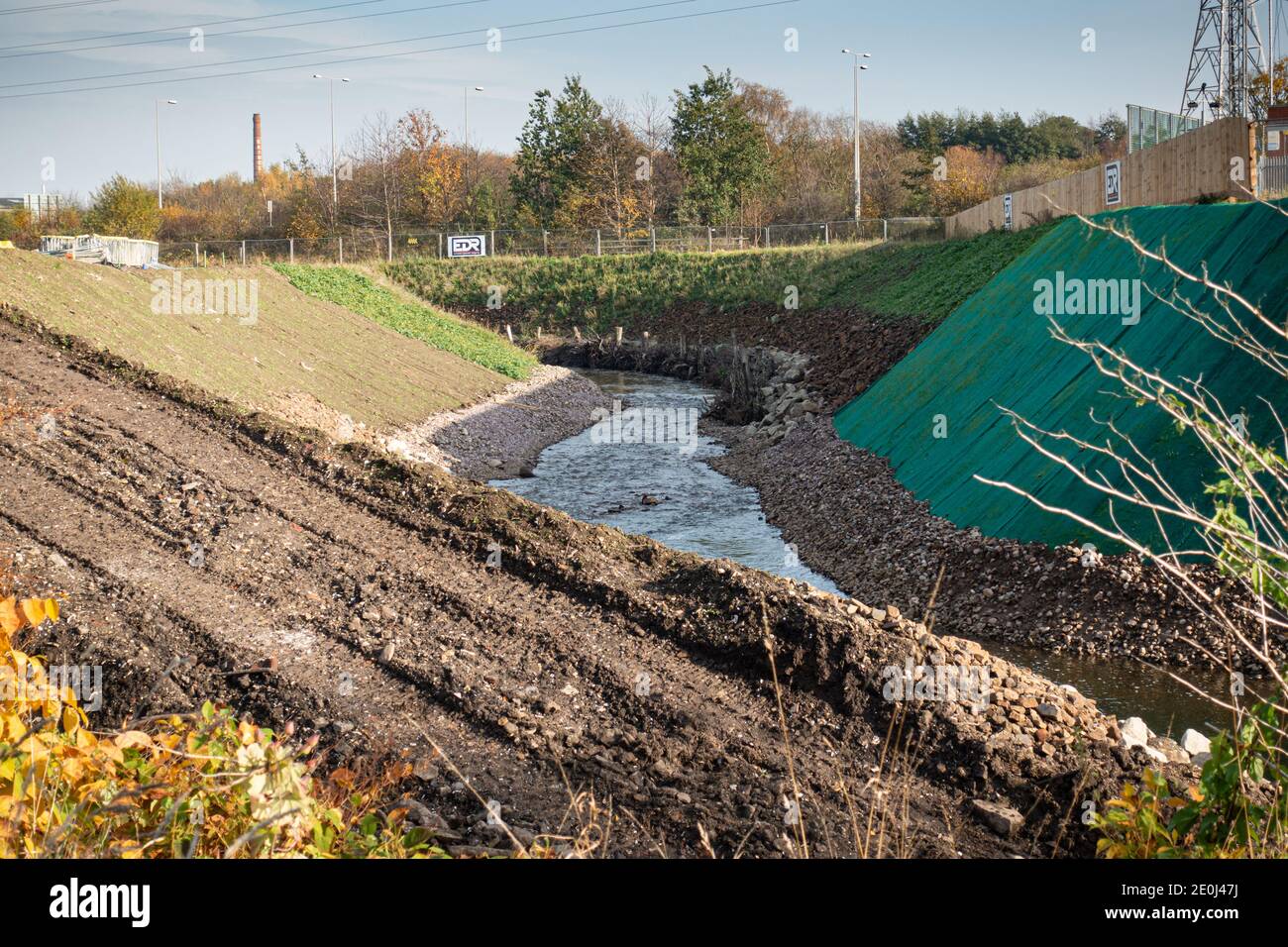 The River Trent being re-routed to form a more natural course through ...