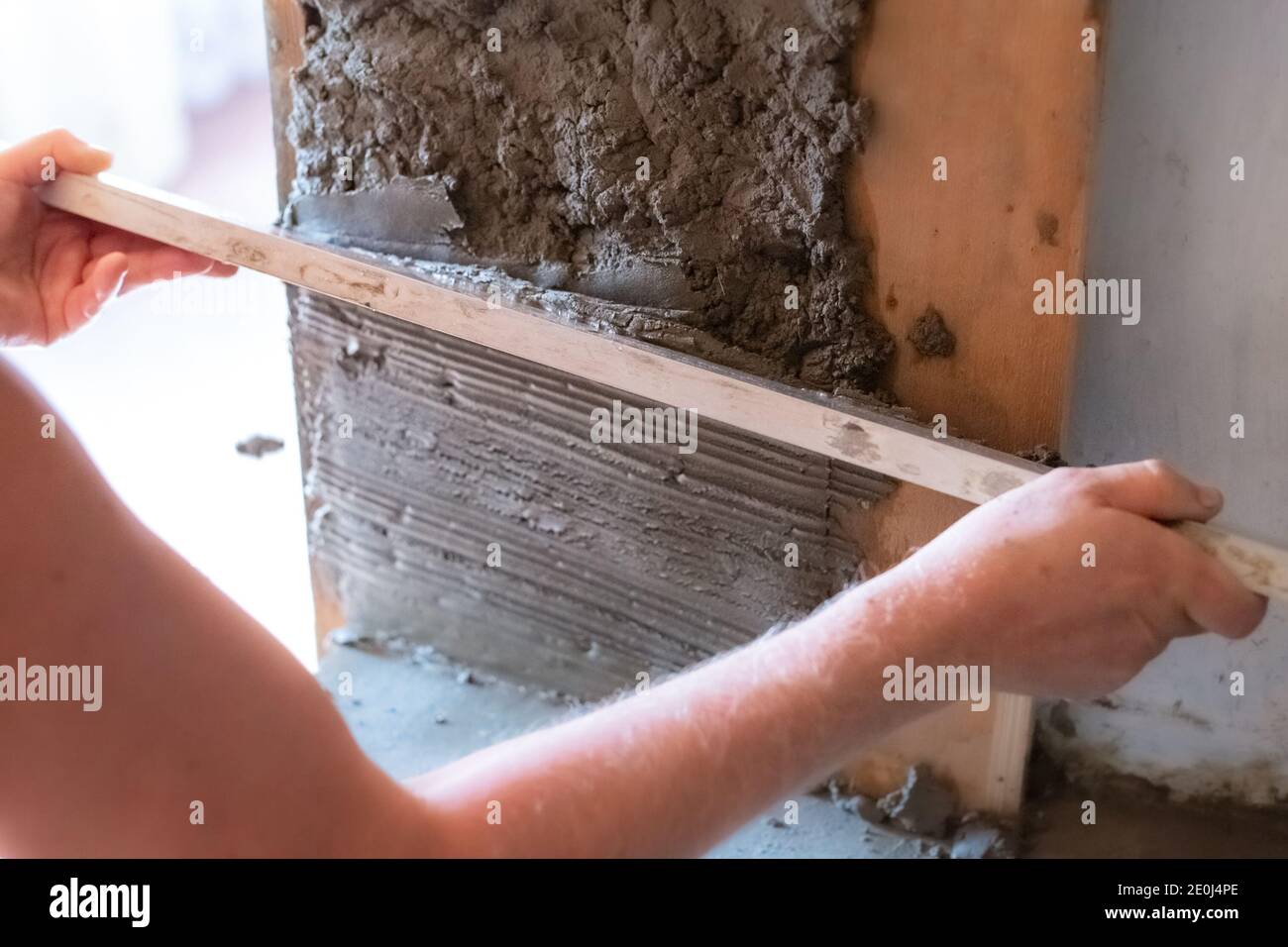 Concrete hand screed hi-res stock photography and images - Alamy