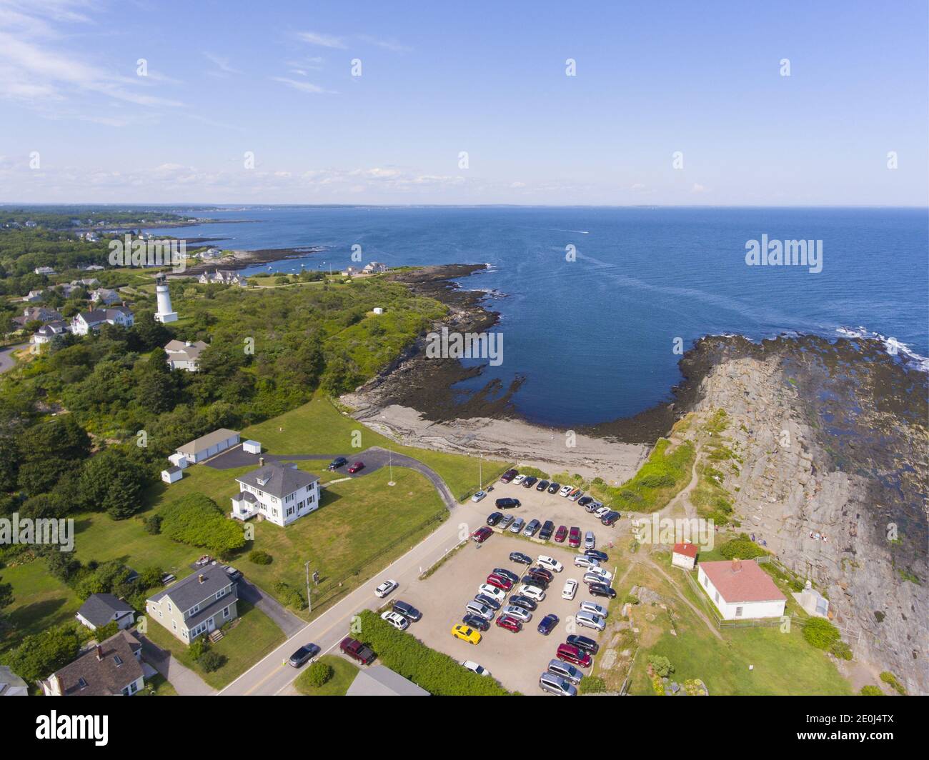 Aerial view of Cape Elizabeth Lights, also known as Two Lights, at the ...