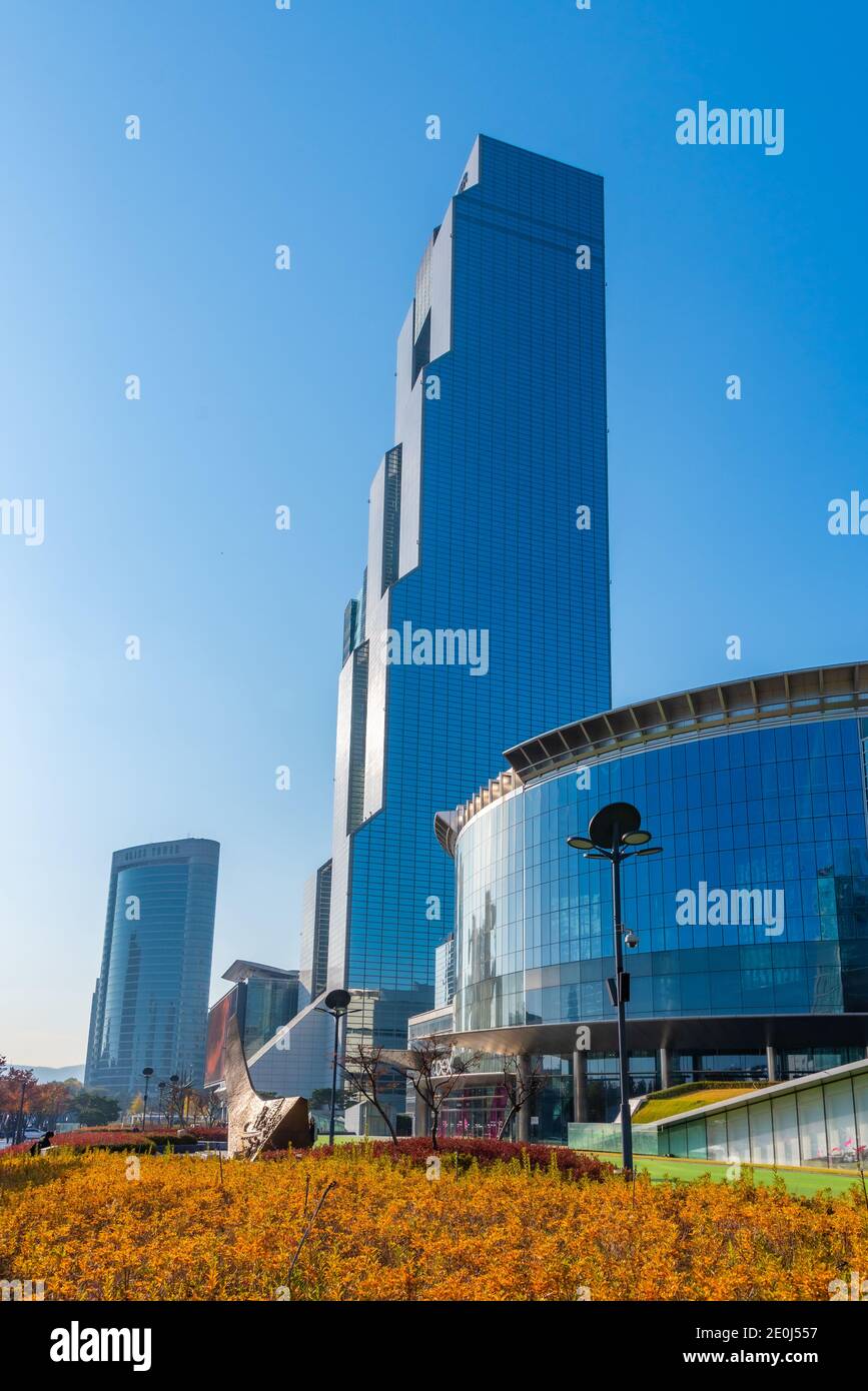 SEOUL, KOREA, NOVEMBER 7, 2019: View of ASEM tower in Seoul, Republic ...