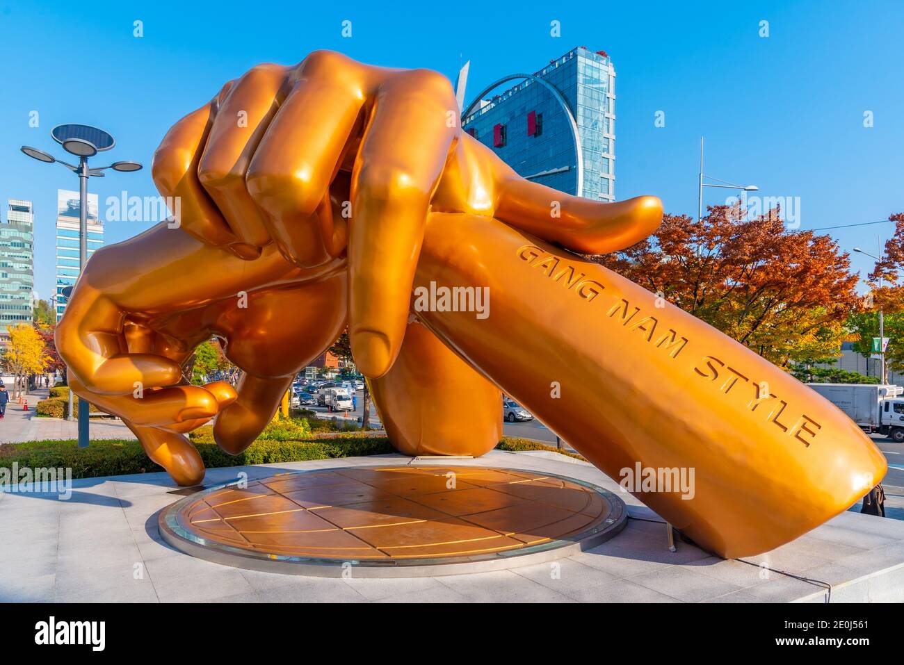 SEOUL, KOREA, NOVEMBER 7, 2019: Gangnam style monument in Seoul ...